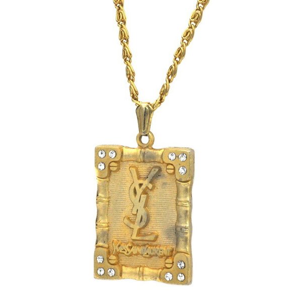 Yves Saint Laurent | Jewelry | Yves Saint Laurent Necklace Gold Gp Ysl ...